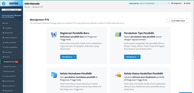 Syarat dan Berkas Pengajuan NIDN/NUPTK - TIPD IAIN Manado